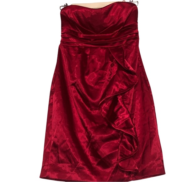 My Michelle | Dresses | My Michelle Strapless Red Mini Cocktail Dress ...